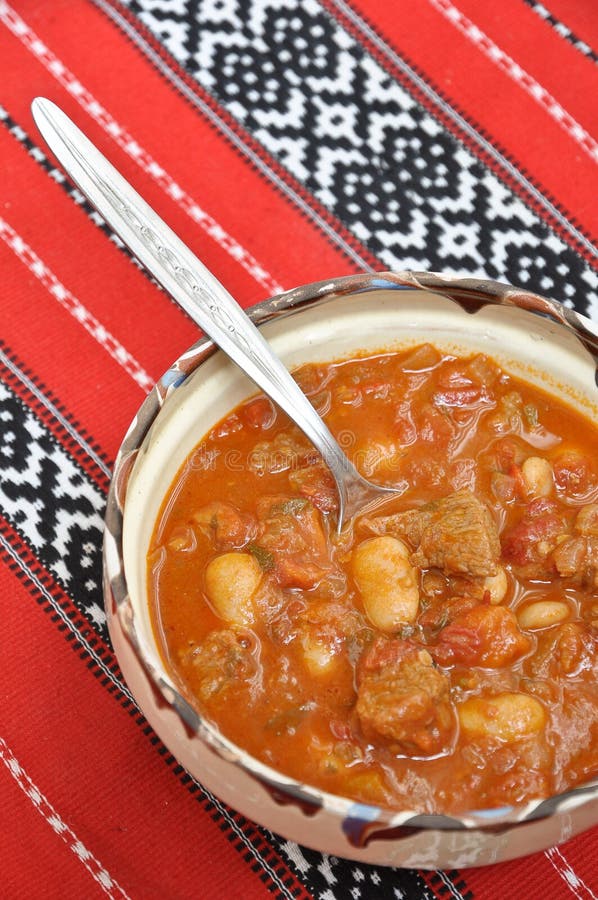 Beef Goulash with beans stock image. Image of hungary - 18638673