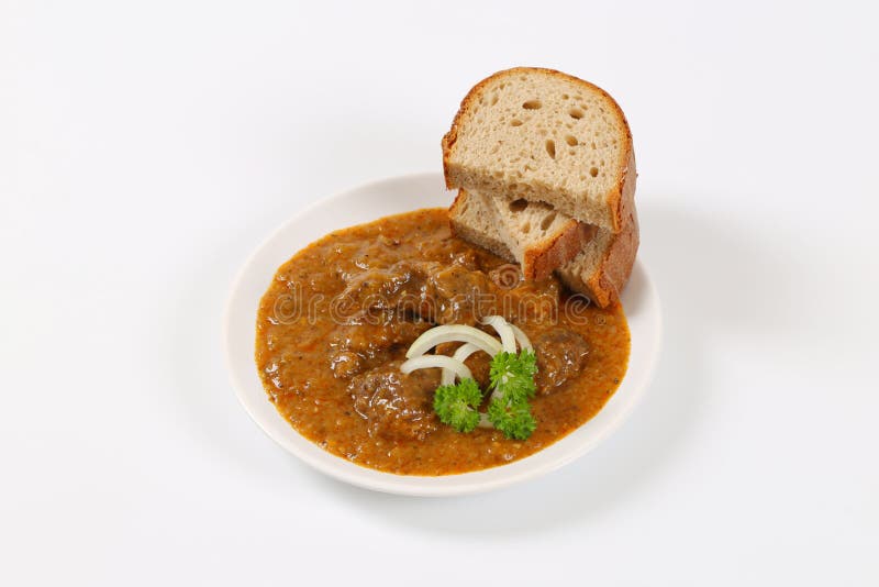 Goulash in a bread bowl stock photo. Image of food, lunch - 13526052
