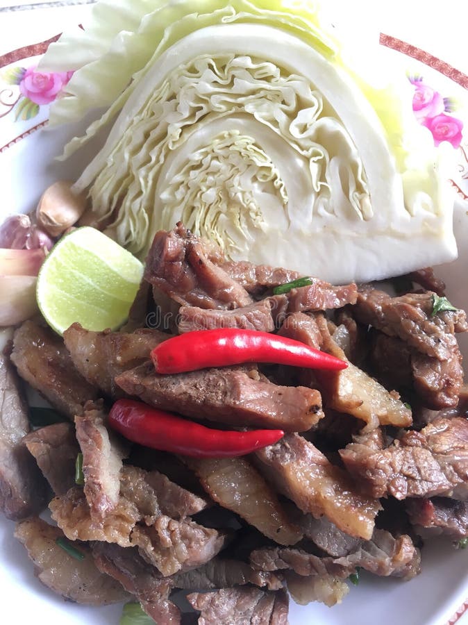 Beef grill spicy thai food stock image. Image of thaifood - 115565043