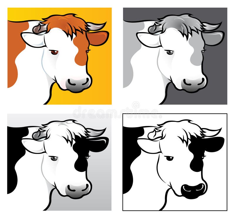 Beef heads stock vector. Illustration of beef, livestock - 18990491