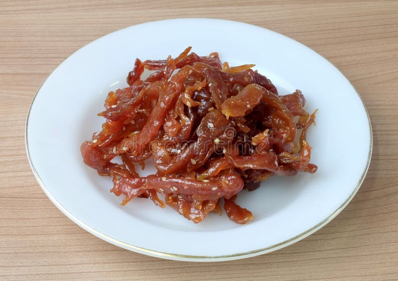 Beef Jerky or Deep Fried Beef Stock Photo - Image of beef, meal: 258529440