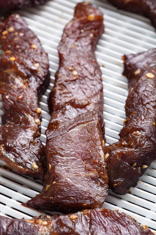 Beef jerky. stock image. Image of brown, teriyaki, chili - 101717523