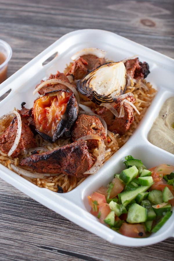 Beef kebab plate stock photo. Image of entree, menu - 281903764