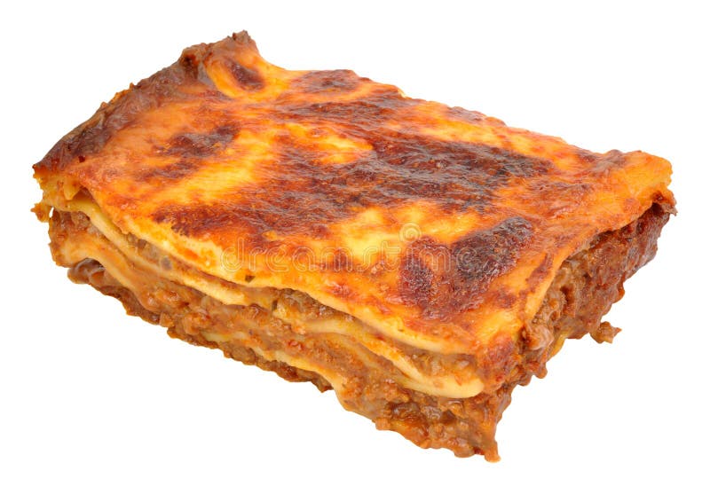 Beef Lasagne Portion stock photo. Image of layered, white - 60530032