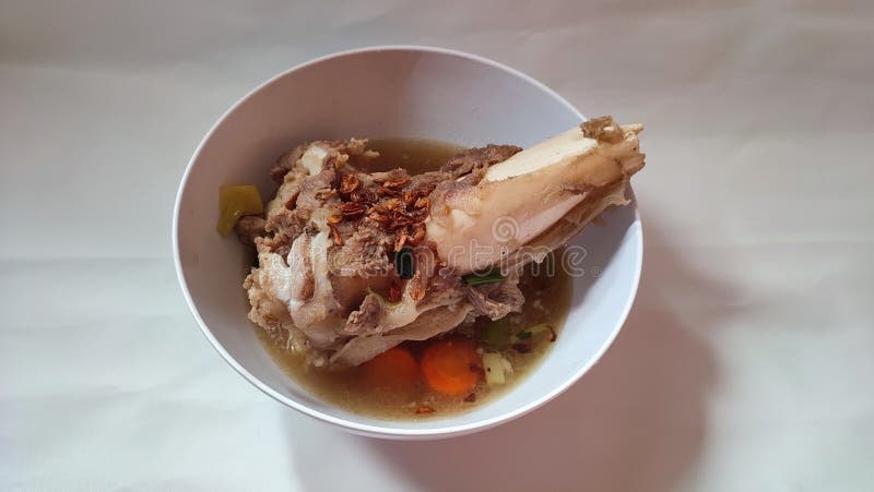 Beef leg bone soup stock image. Image of meal, produce - 225071503