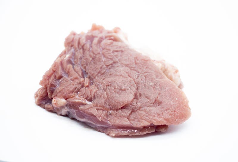 Beef Leg Slice Isolated on White Background Stock Image - Image of ...