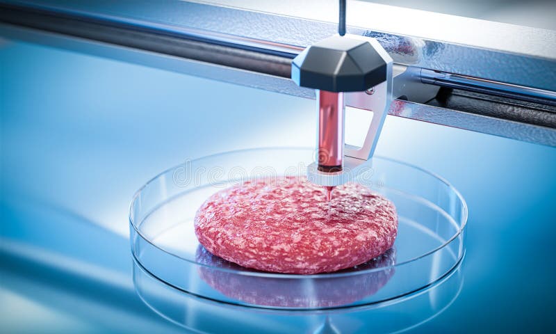 Beef Meat 3d Printing Concept. Hamburger Cutlet Shape - New ...
