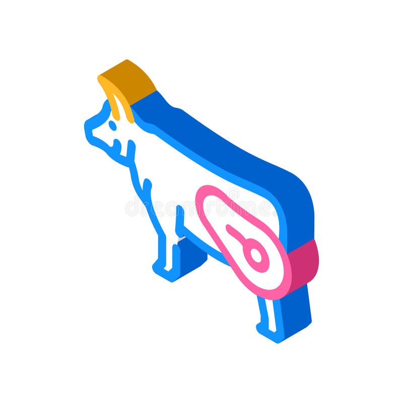 Beef Meat Isometric Icon Vector Illustration Stock Illustration ...