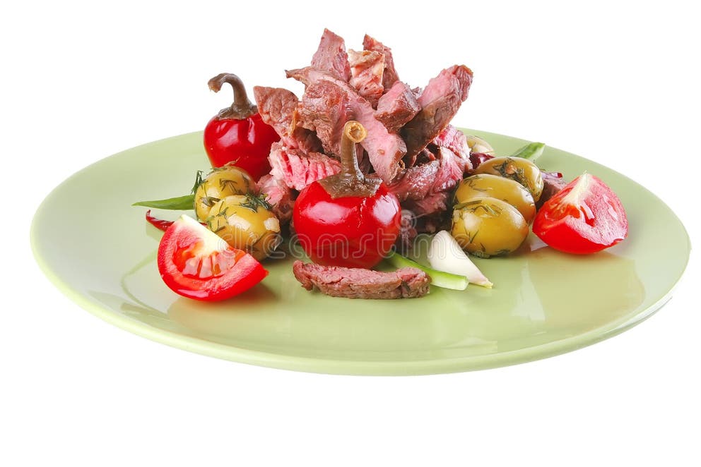 Beef meat slices on green stock image. Image of cooking - 12211027