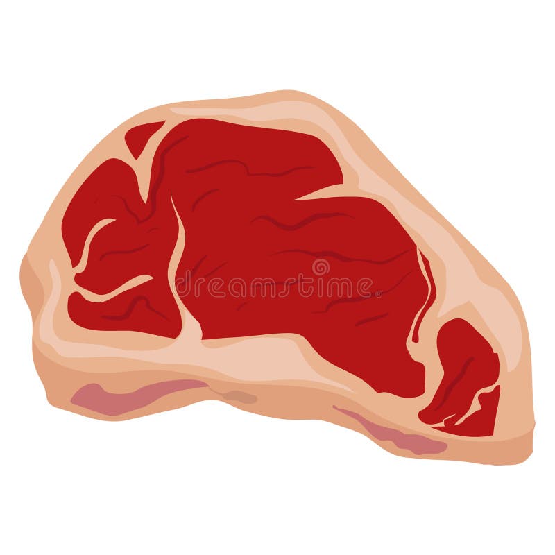 Beef Meat Vector Illustration Isolated Stock Illustration ...