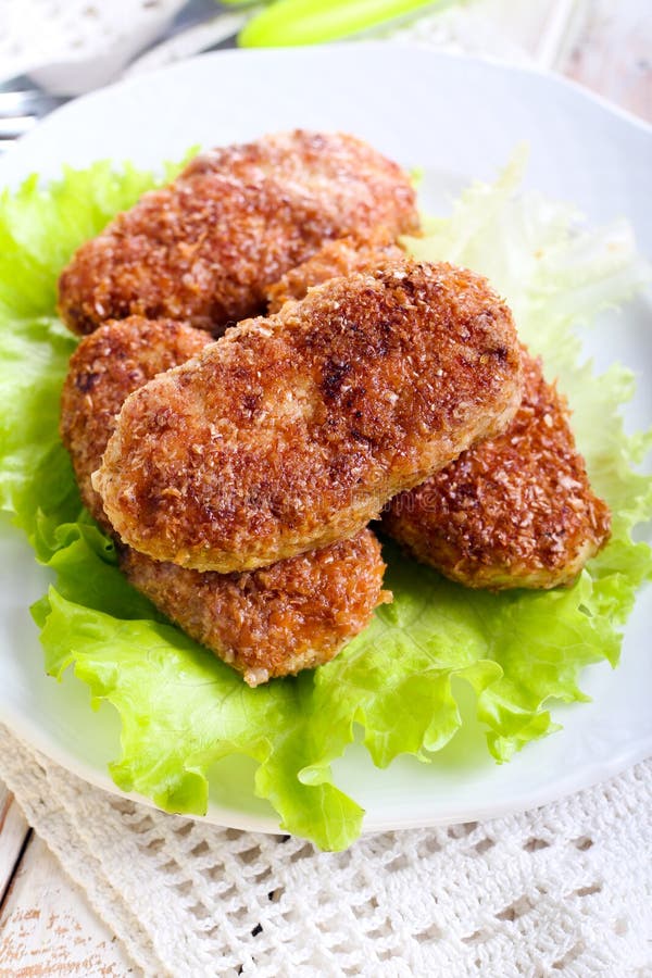Beef mince meat cutlets stock photo. Image of breading - 49907522