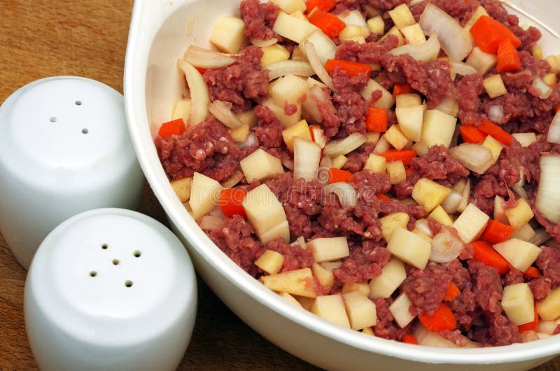 Beef Mince and Mix Vegetables Stock Photo - Image of onion, pepper ...