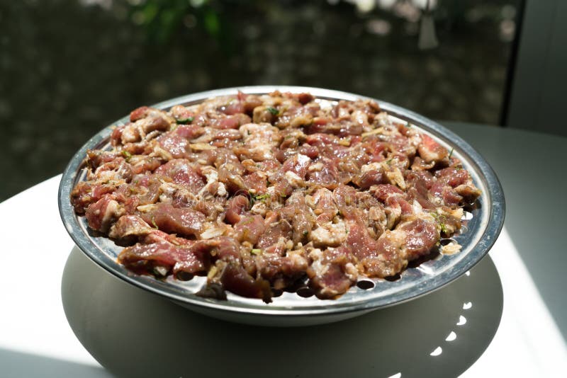 Beef Mix with Garlic, Black Pepper and Herb Drying - Thai Food Stock ...