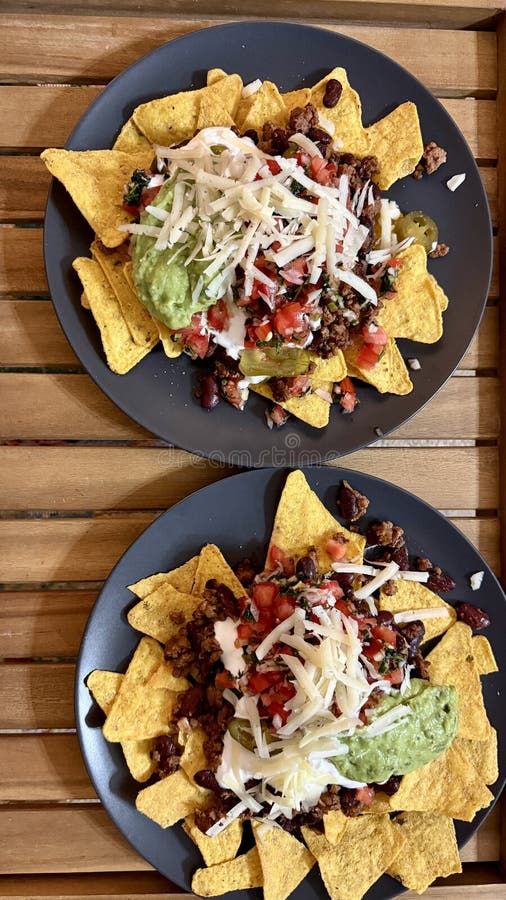 Beef Nachos with Multiple Toppings Stock Photo - Image of nacho ...