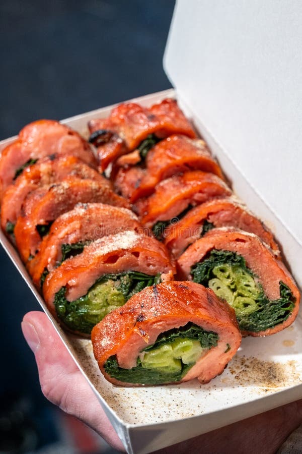 Beef Negimaki Rolls. Grilled Beef Rolls Stuffed with Scallions Stock ...