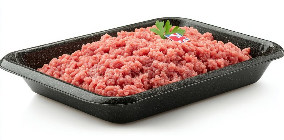 A Beef Package, Fresh and Labeled with a Country Flag, Displaying Its ...