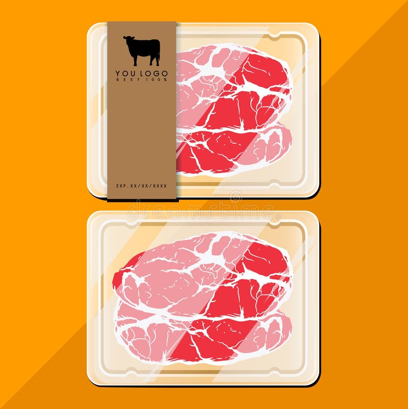 Beef Package stock vector. Illustration of background - 74403700