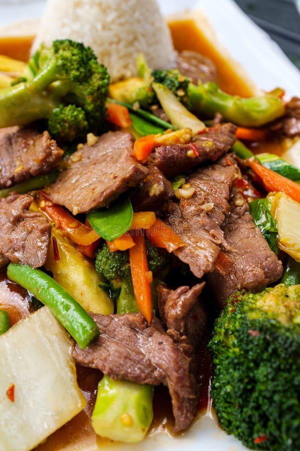 Beef Pad Pak stock image. Image of carrots, beef, recipe - 203612445