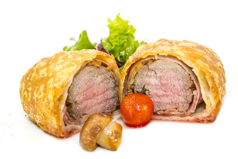 Beef in pastry stock image. Image of puff, meat, nutrition - 36245805