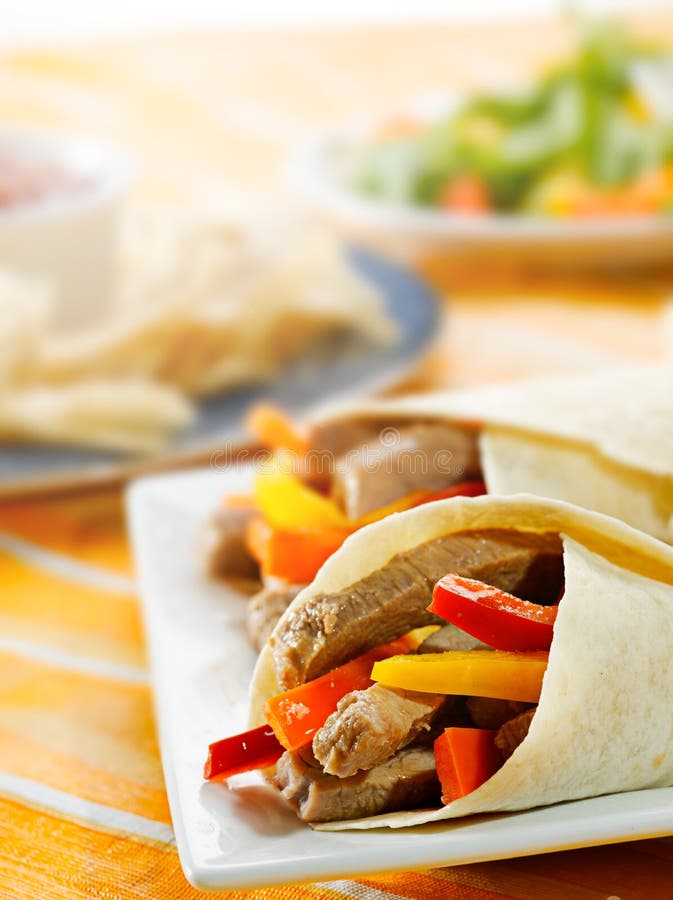 Beef and pepper fajitas stock image. Image of macro, health - 15218223