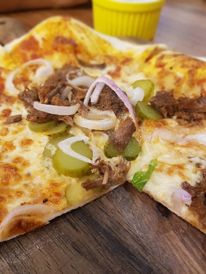 Beef Pizza stock image. Image of cheese, parmesan, mozarella - 98587777