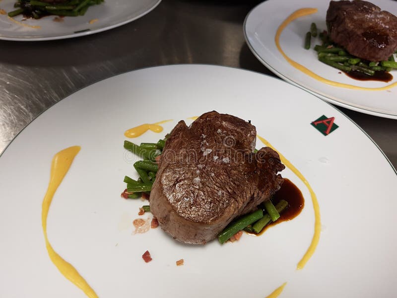 Fine dining food stock image. Image of beef, delicious - 141533871