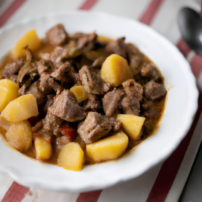 Beef and Potato Stew stock illustration. Illustration of lunch - 304792153