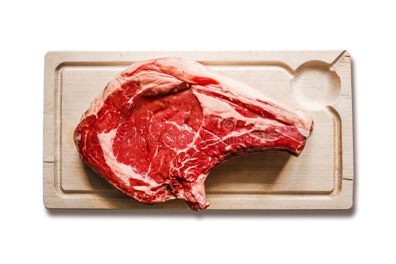 Beef Prime Rib on a Cutting Board Stock Image - Image of beefsteak ...
