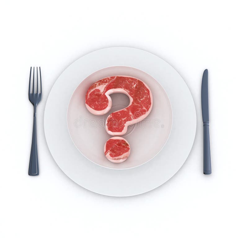 Beef question mark stock illustration. Illustration of knife - 3672154