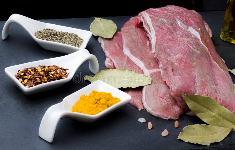 Beef Ready for Cooking and Dressing. Stock Image - Image of ingredient ...