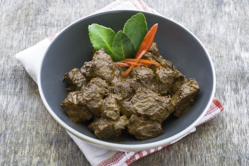 Beef Rendang, Indonesian Food. Stock Photo - Image of home, gourmet ...