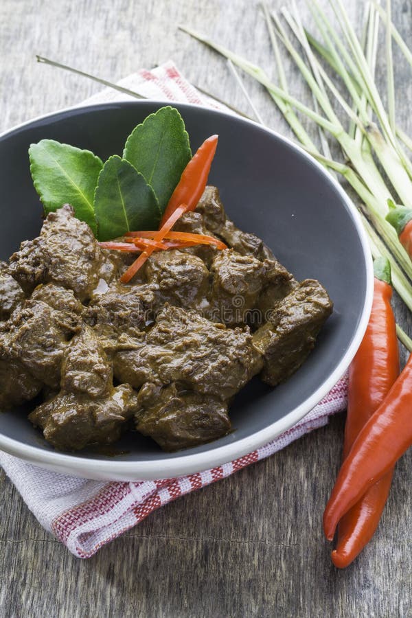 Beef Rendang, Indonesian Food Stock Image - Image of asia, cooking ...
