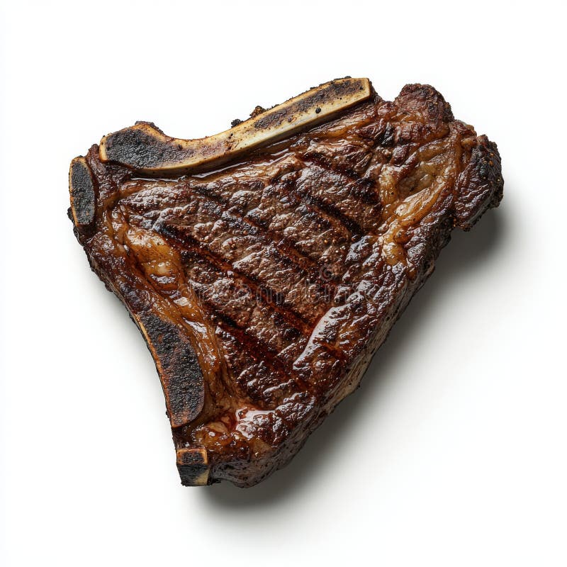 Beef Rib Steak Clear White Isolated Background Stock Photos - Free ...