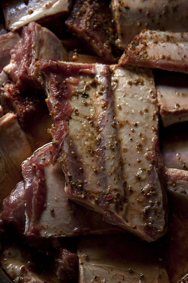 Beef Ribs Marinated with Oriental Spices Stock Photo - Image of dish ...