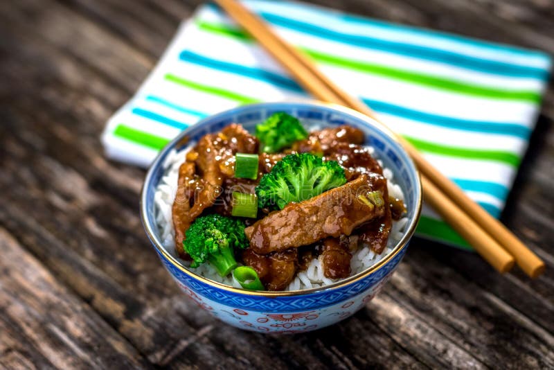 Beef and rice stock photo. Image of meal, beef, dinner - 79008978