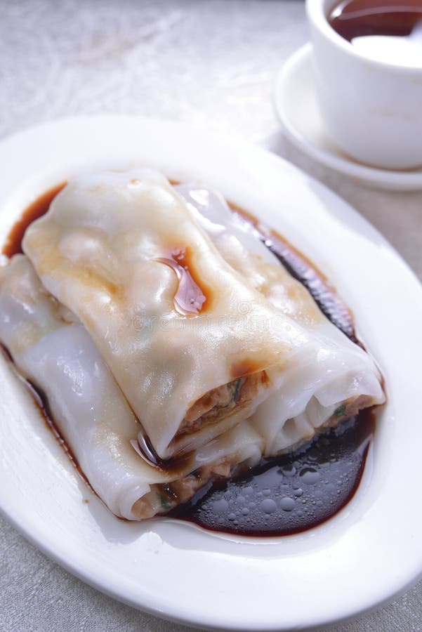 Beef rice sheet rolls stock photo. Image of plate, meat - 189544502