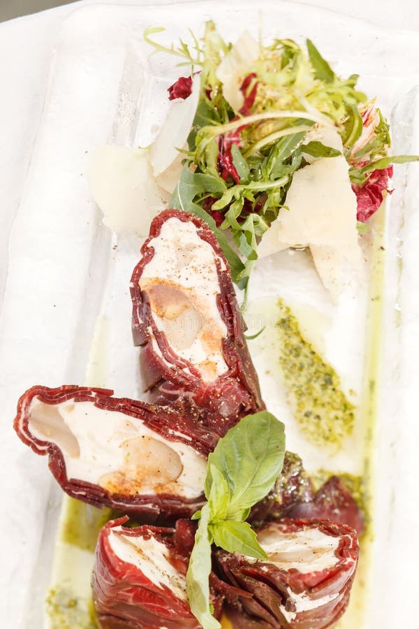 Beef Roll with cheese stock image. Image of gourmet, dinner - 28122457