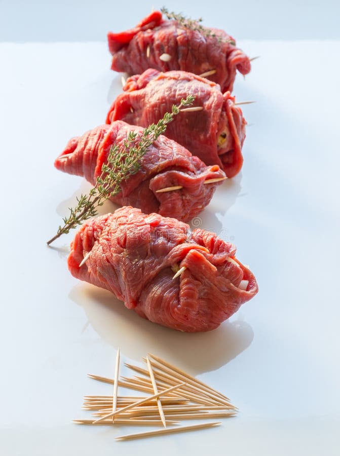 Cooked Roulades or Rouladen Stock Image - Image of brown, olive: 35171027