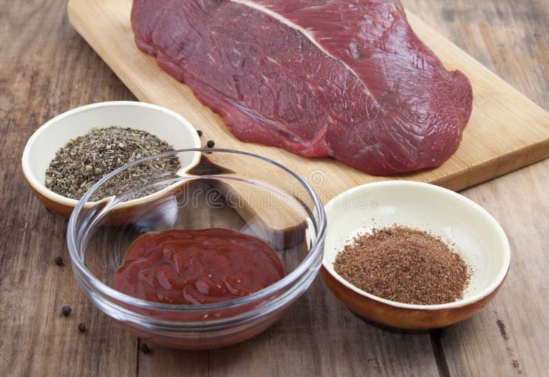 Beef scapula. stock image. Image of herb, macro, roast - 69587111