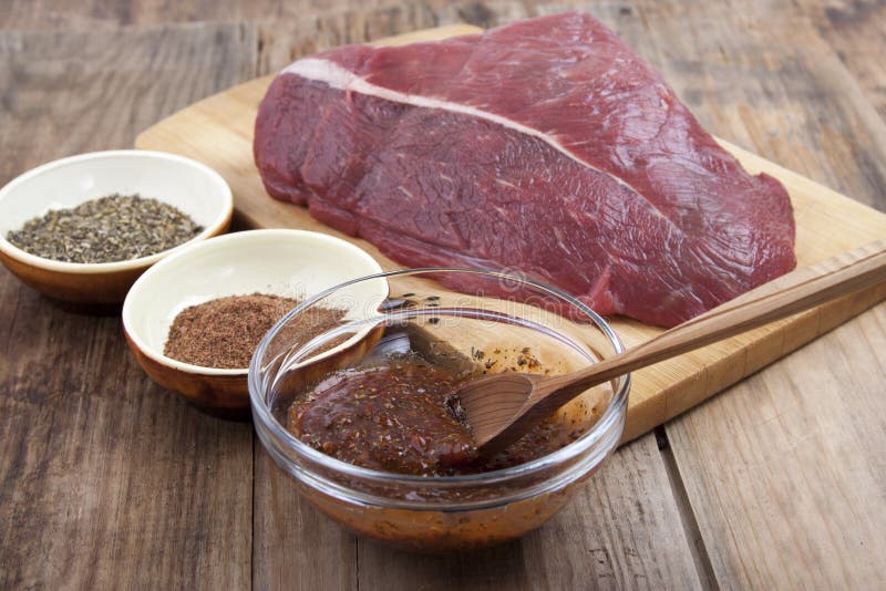 Beef scapula. stock image. Image of herb, macro, roast - 69587111