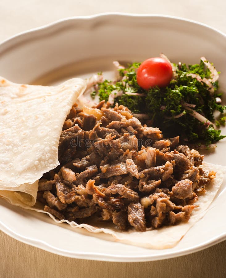 Beef Shawarma stock image. Image of diet, mediterranean - 16467097