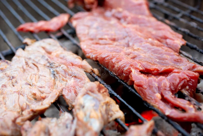 Beef sirloin flap on grill stock photo. Image of grill - 240465302