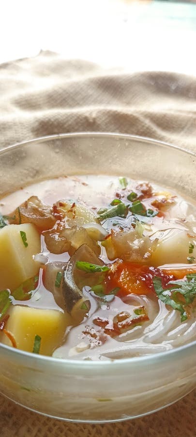 Beef Skin Soup Indonesian Style Stock Photo - Image of indonesian, soup ...