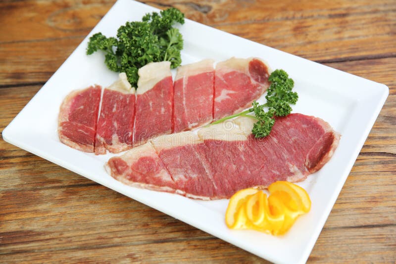 Beef slice set stock image. Image of asia, cook, black - 136965405