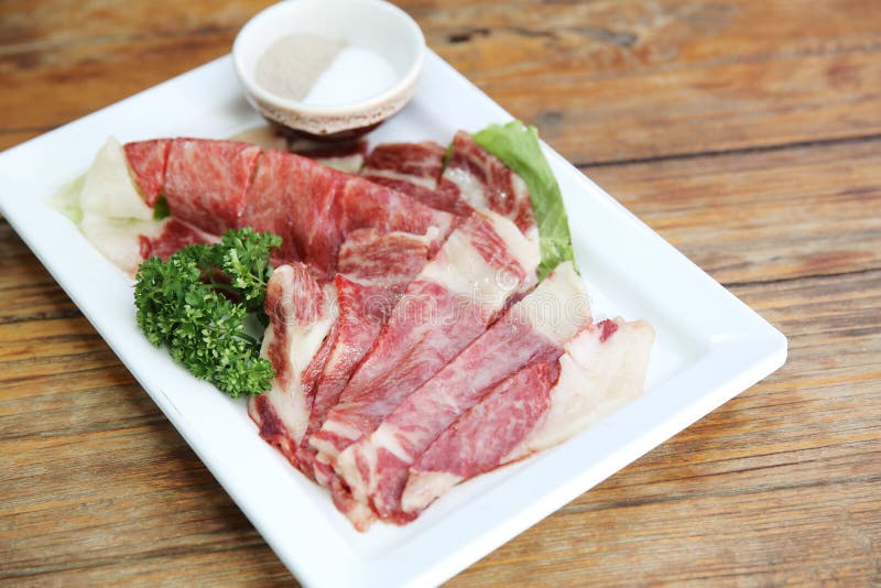 Beef slice set stock photo. Image of japanese, shabu - 136965542