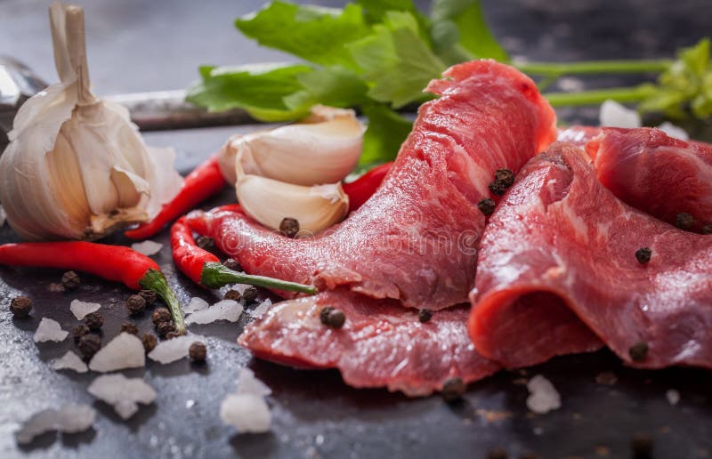 Beef slice stock image. Image of slice, pepper, kitchen - 86647353