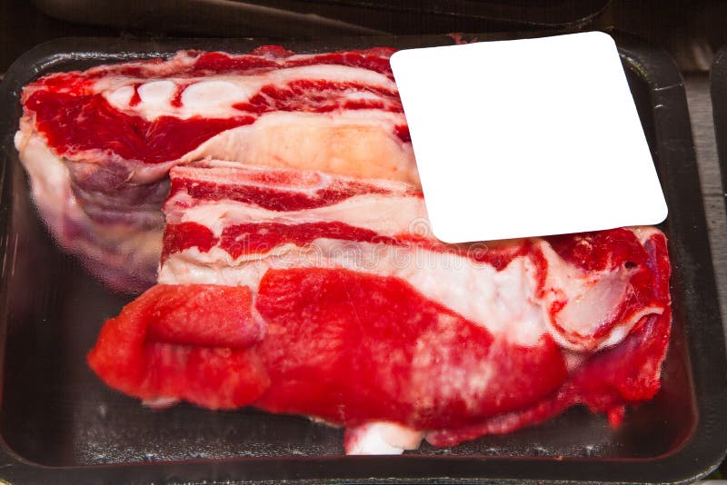 Beef slices in boxes stock photo. Image of steak, package - 50262320