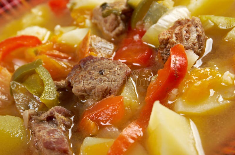 Beef soup Lecho stock image. Image of lecso, lecs, beef - 29984453
