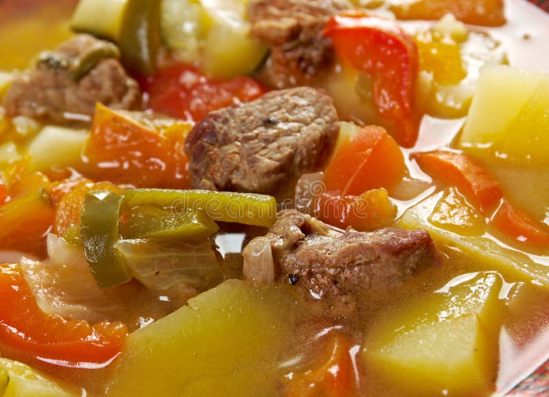 Beef soup Lecho stock photo. Image of soup, studio, shot - 30352546
