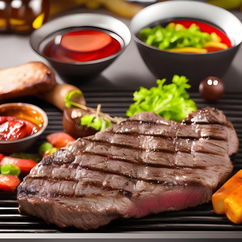 Beef stake with asparagus stock image. Image of meal - 18810923